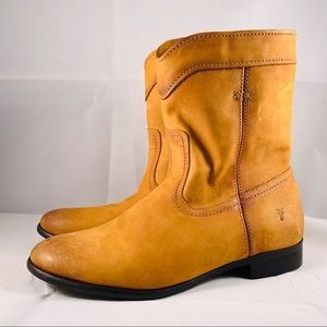 Frye | Shoes | Frye Cognac New Cara Roper Midcalf Leather Boots | Poshmark